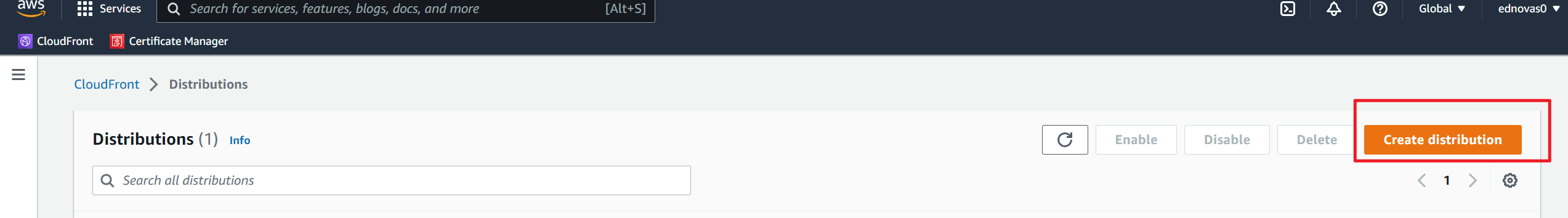 使用 Cloudfront CDN | EdNovas的小站